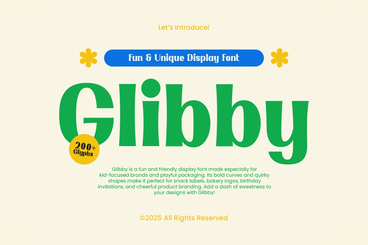 Glibby - Fun & Unique Display Font - Font Kingdom